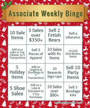 Associate Weekly Bingo
