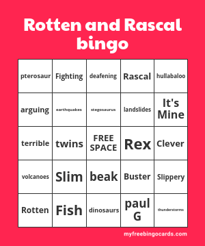 Rotten and Rascal bingo