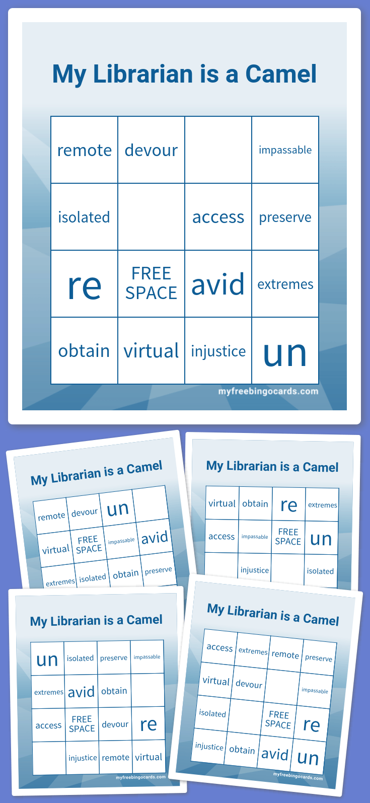 Virtual My Librarian is a Camel Bingo