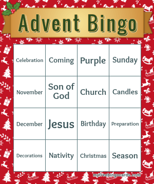 Print 100+ Advent Bingo Cards
