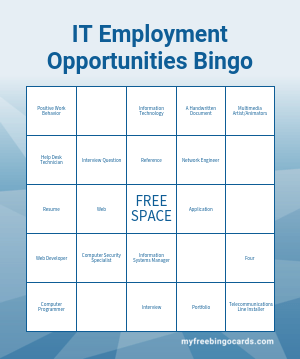 Print 100+ IT Employment Opportunities Bingo Cards