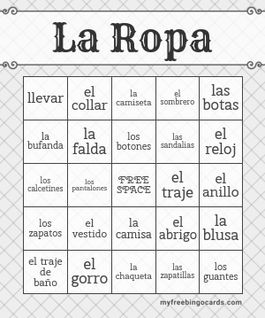 La Ropa Bingo