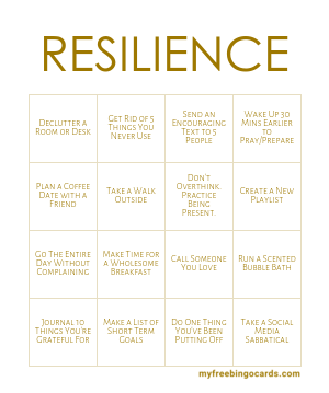 RESILIENCE BINGO