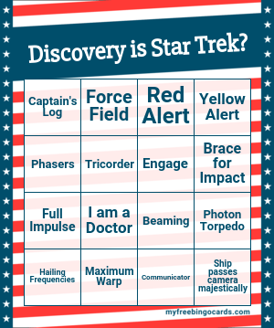 Print 100+ Discovery is Star Trek? Bingo Cards