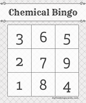 Chemical Bingo
