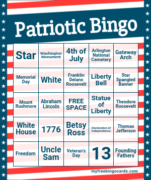 Patriotic Bingo