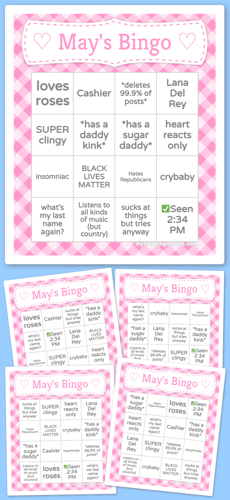 Virtual ♡ May's Bingo