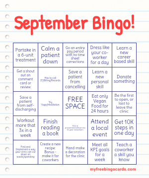 September Bingo!