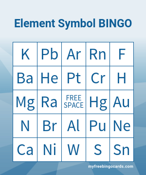 Element Symbol BINGO