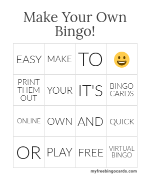 Make Your Own Bingo!