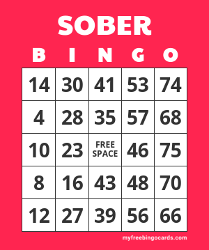 SOBER BINGO