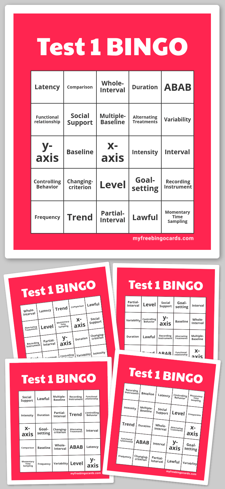 Virtual Test 1 BINGO