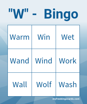 "W" - Bingo