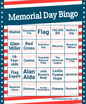 Memorial Day Bingo