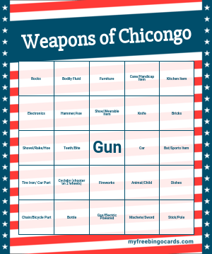 Print 100+ Weapons of Chicongo Bingo Cards