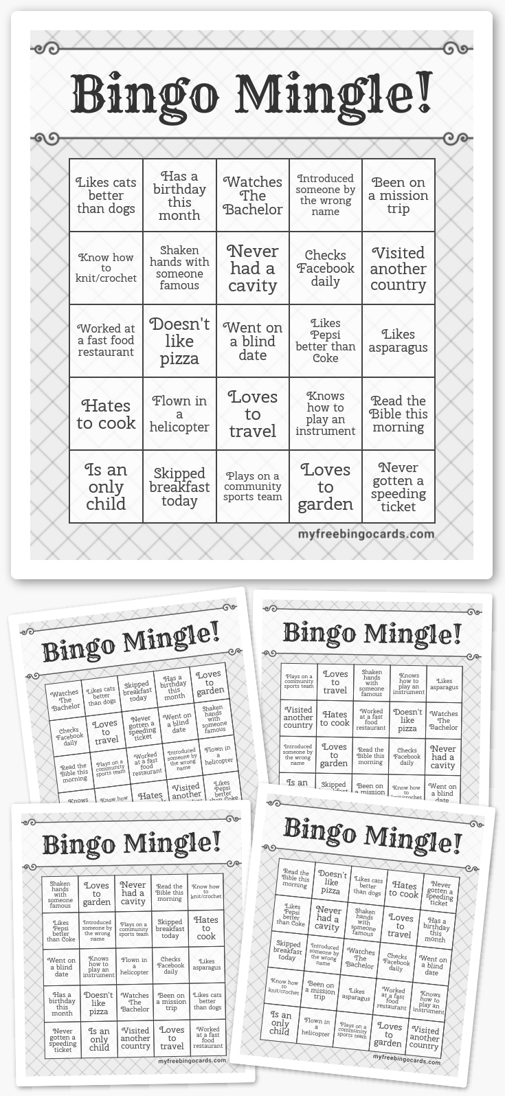 Virtual Bingo Mingle!