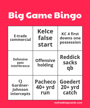 Big Game Bingo