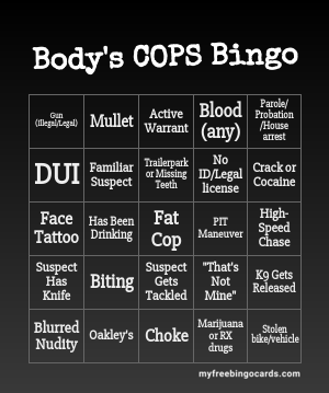 Body's COPS Bingo