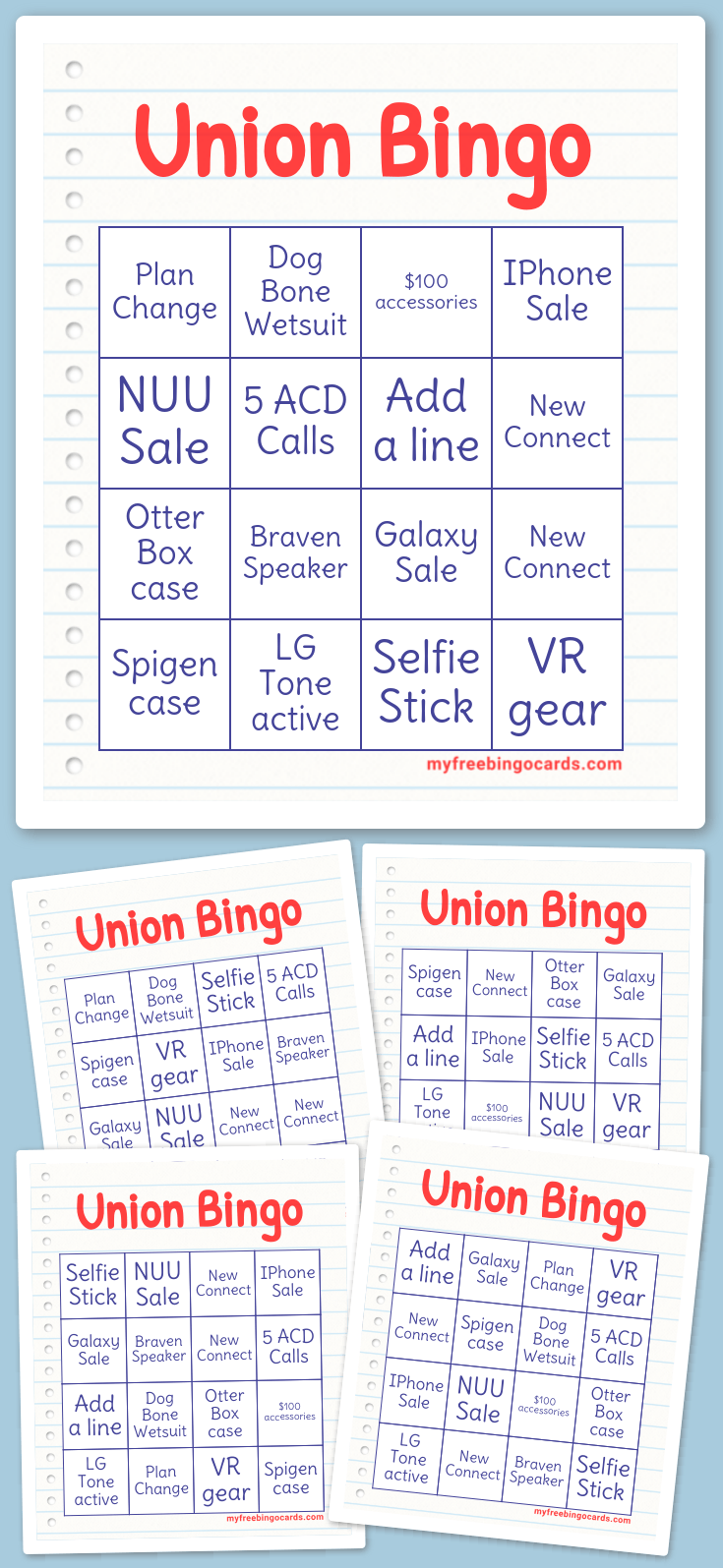 Virtual Union Bingo