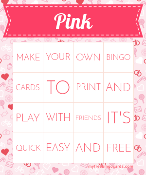 Print 100+ Pink Bingo Cards