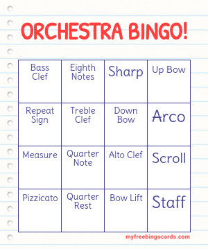 ORCHESTRA BINGO!