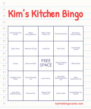 Kim’s Kitchen Bingo