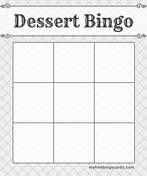 Dessert Bingo