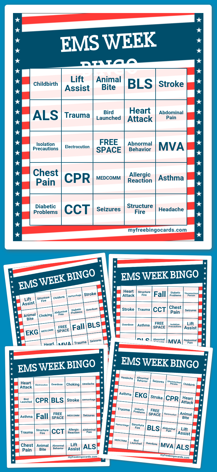 Virtual EMS WEEK BINGO