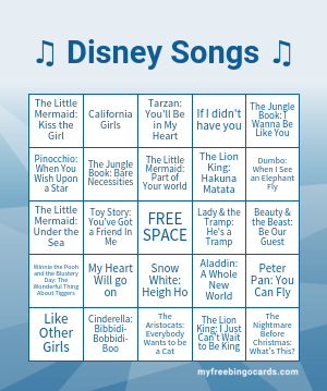 Disney Songs ♫ Bingo