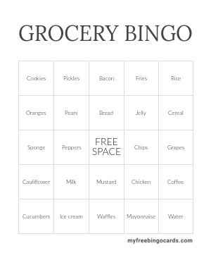 GROCERY BINGO