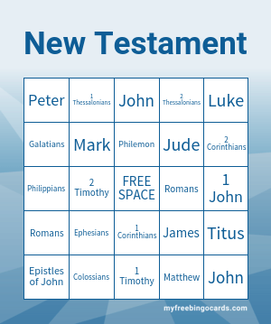 Print 100+ New Testament Bingo Cards