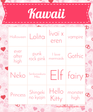 Kawaii Bingo