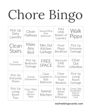 Chore Bingo