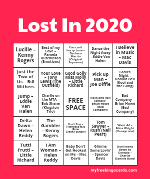 Lost In 2020 Bingo