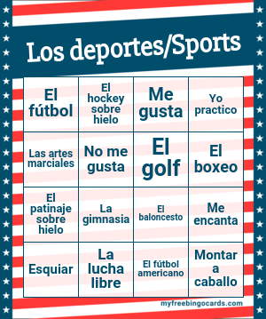 Los deportes/Sports Bingo