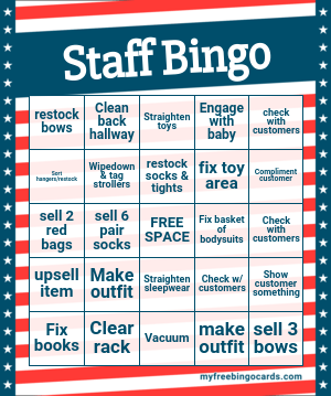 Staff Bingo