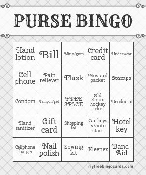 PRINT 100+ PURSE BINGO CARDS