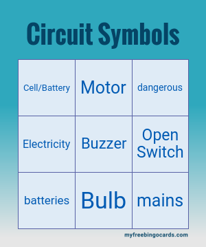 Circuit Symbols Bingo