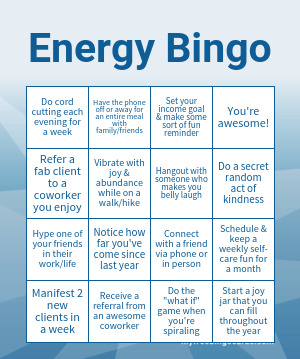 Energy Bingo