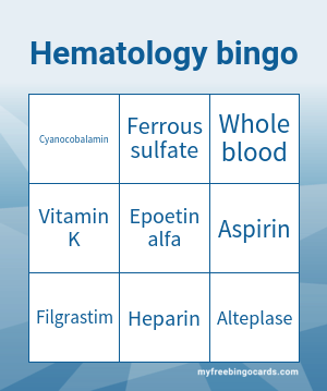 Hematology bingo