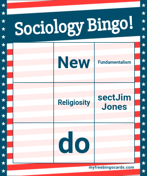 Sociology Bingo!