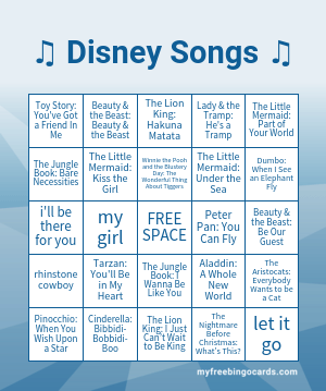 Disney Songs ♫ Bingo