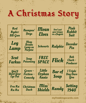 A Christmas Story Bingo