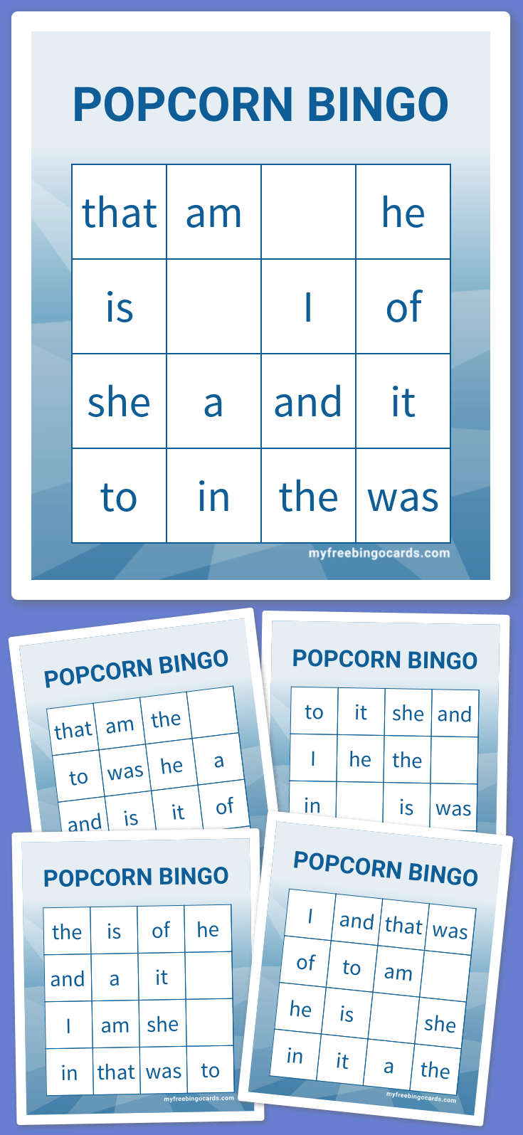 Virtual POPCORN BINGO