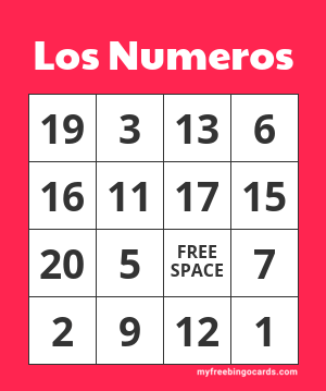 Los Numeros Bingo