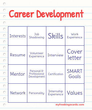 Career Development Bingo