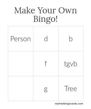 Print 100+ Make Your Own Bingo! Cards