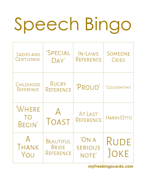Speech Bingo