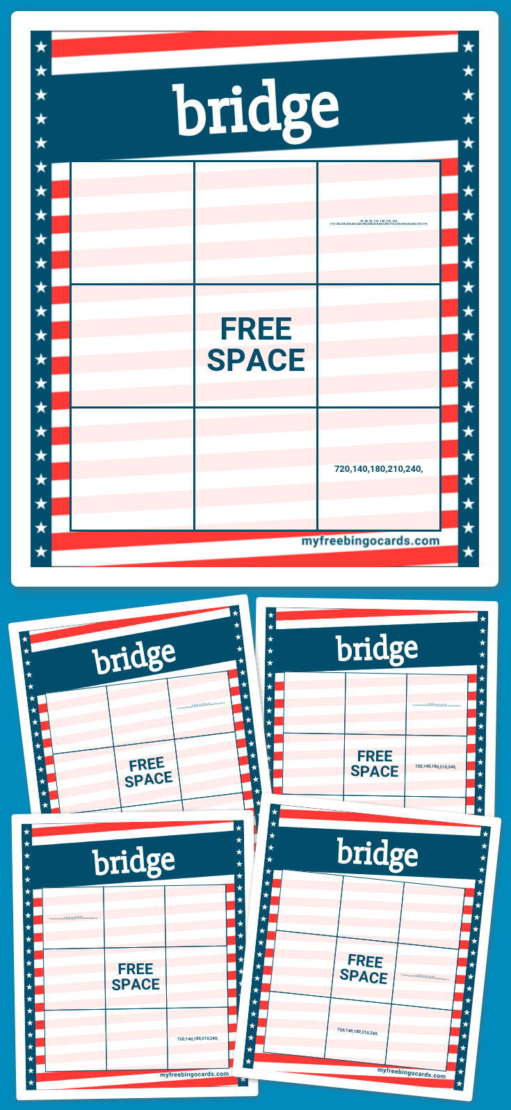 Virtual bridge bingo