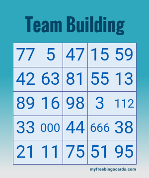 Team Building Bingo